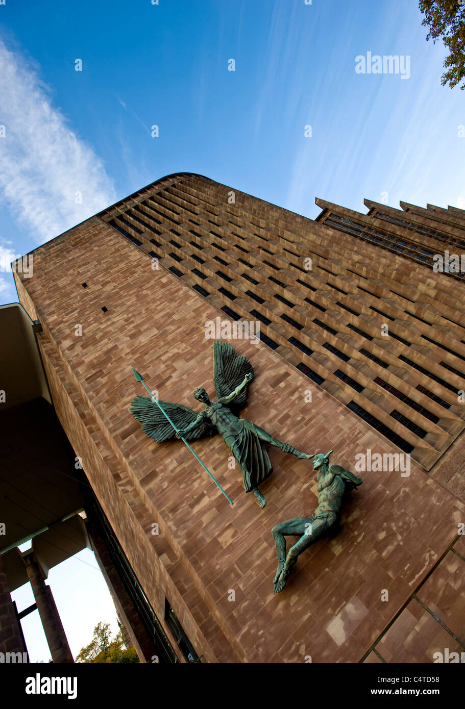 Coventry cathedral saint michael devil statue sculpture epstein jacob ...