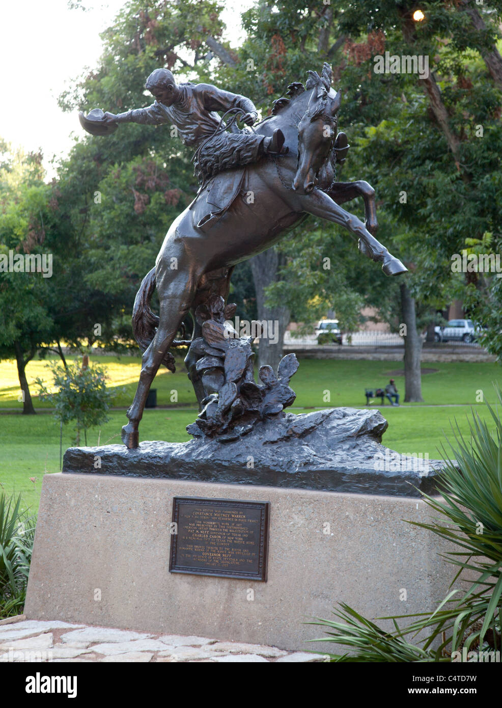 The Texas Cowboy Monument - A bronze sculpture on the Texas Capitol ...