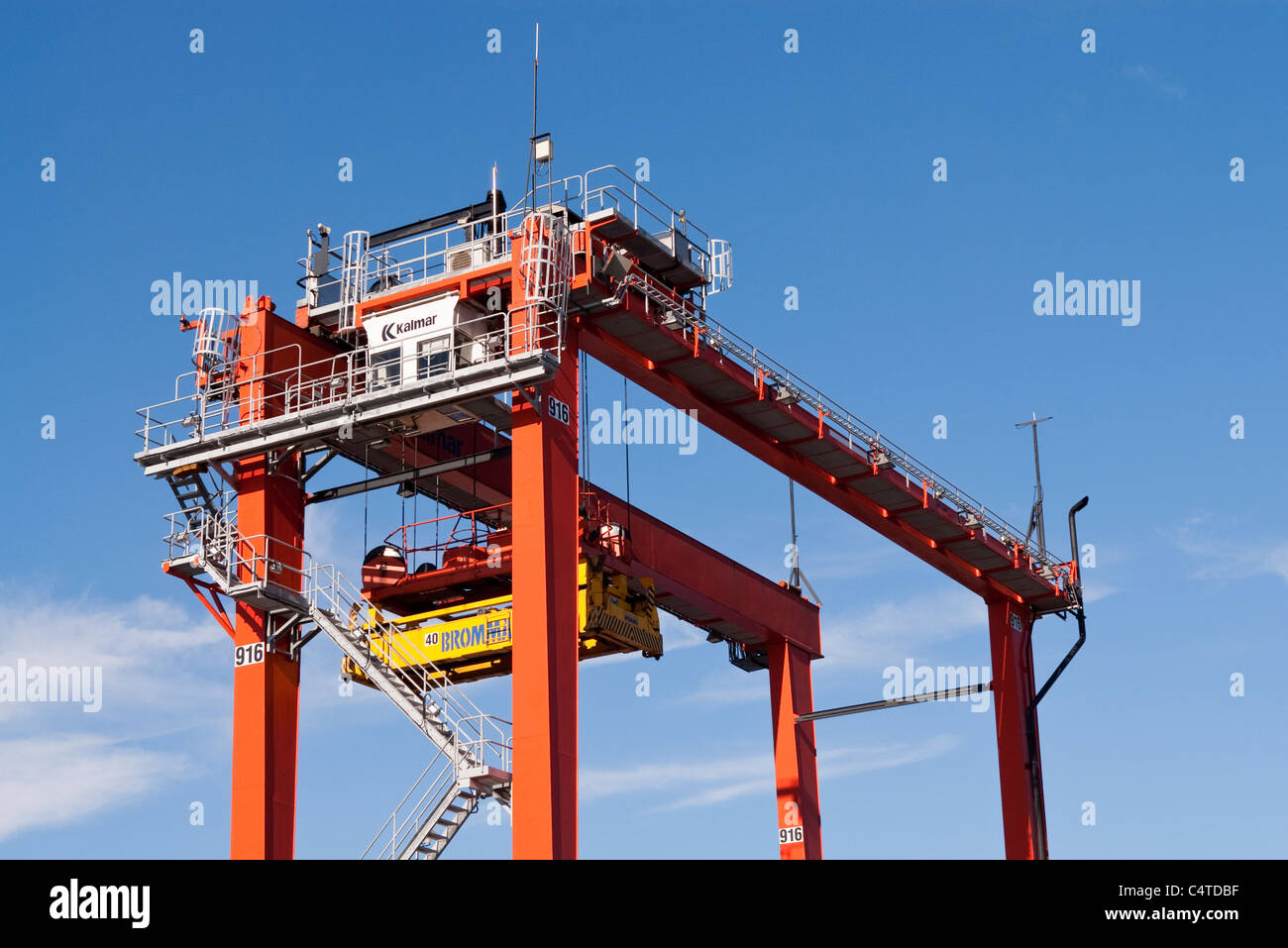 Kalmar container stacking mobile crane at the North Fremantle container ...
