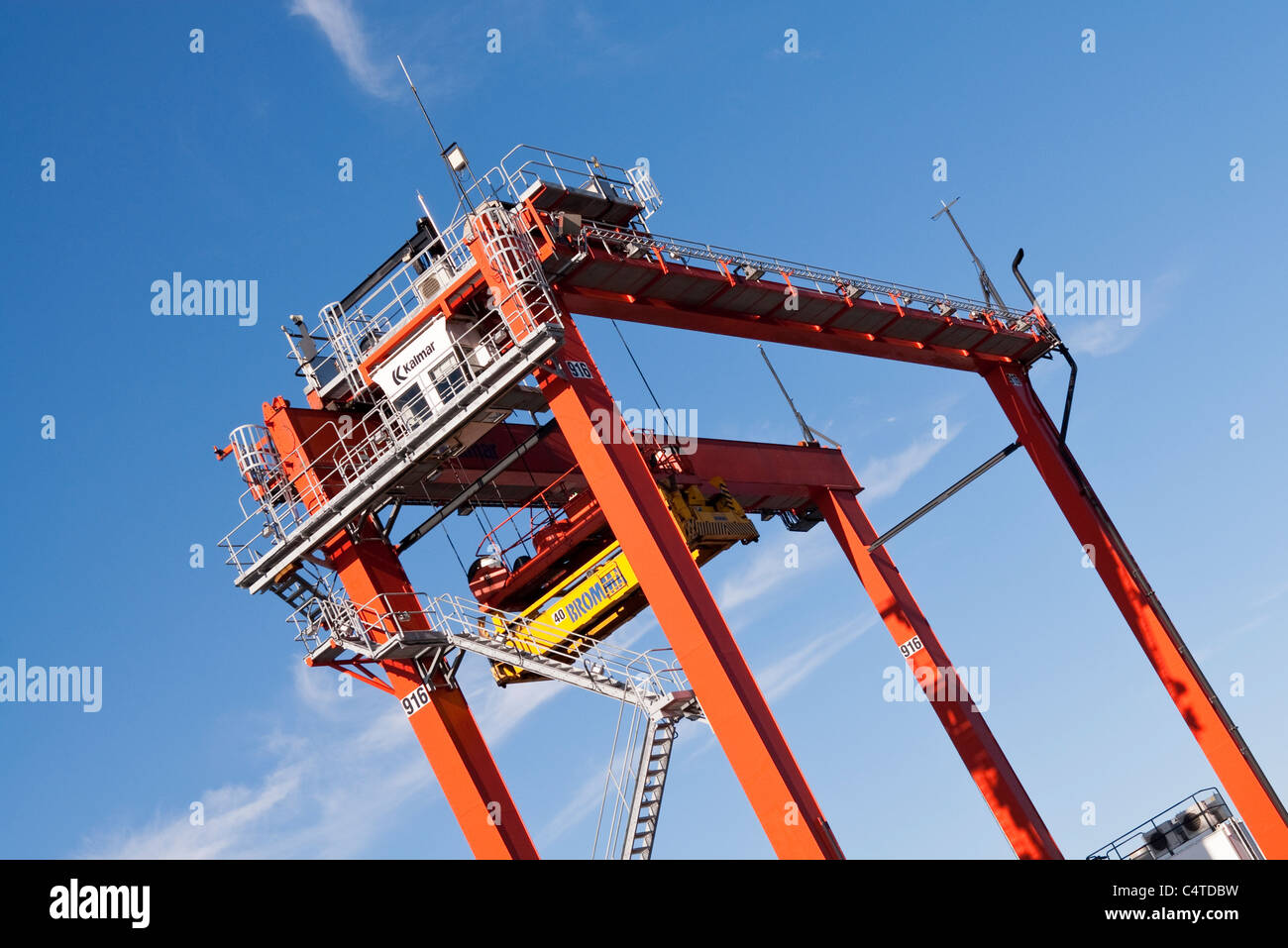 Kalmar container stacking mobile crane at the North Fremantle container ...
