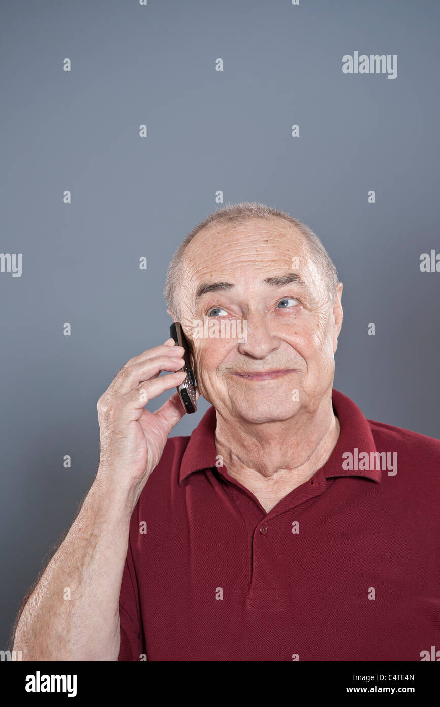 Man Using Cellular Telephone Stock Photo - Alamy
