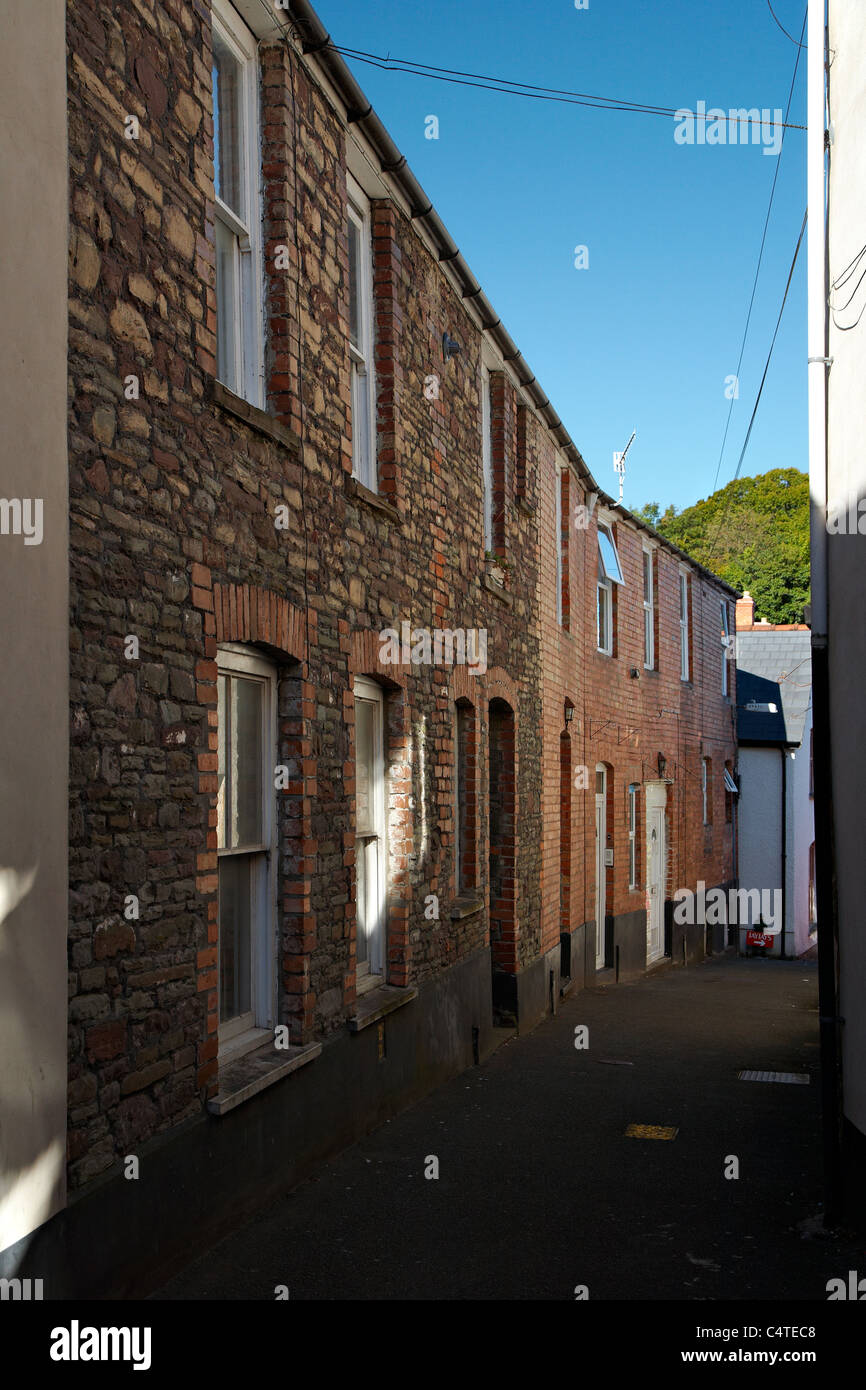 Narrow street in Brecon, Brecon Beacons National Park, Wales Stock ...