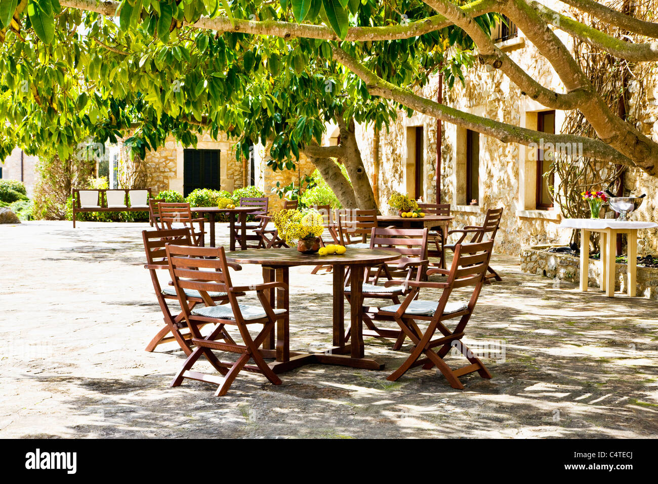 Patio, Mallorca, Balearic Islands, Spain Stock Photo - Alamy