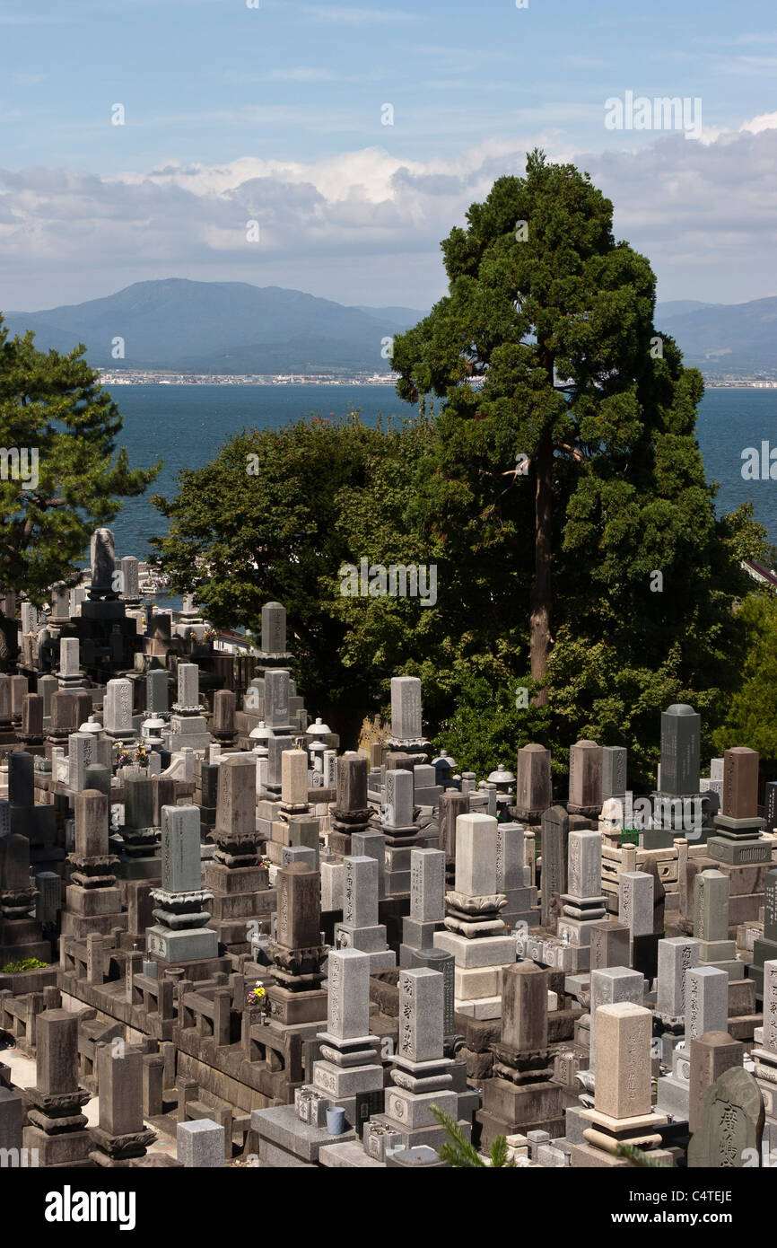 Foreigners’ cemetery in Hakodate, Hokkaido, Japan, with Western and ...