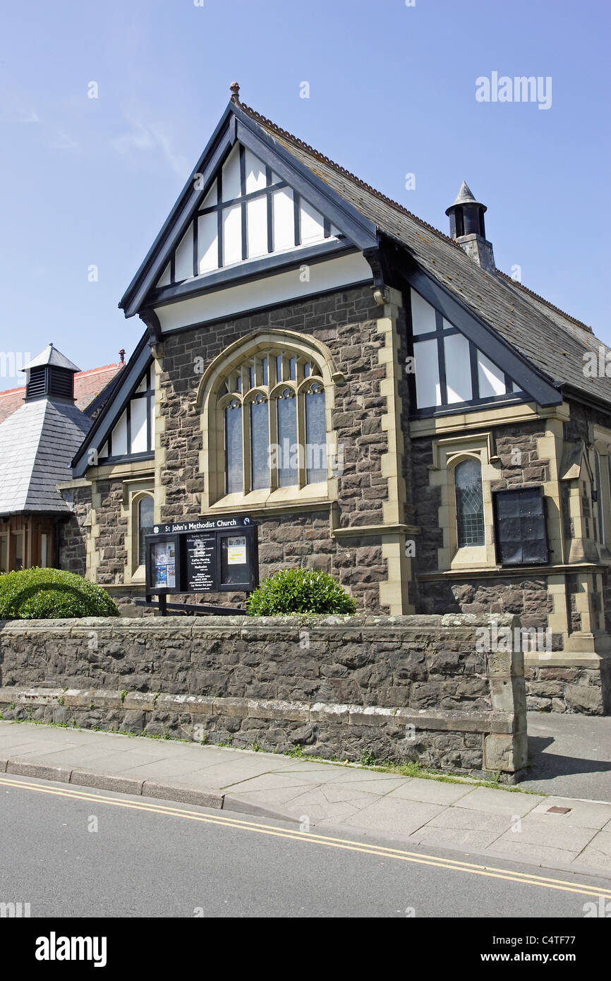 St John's Methodist church in Conwy, North Wales Stock Photo - Alamy