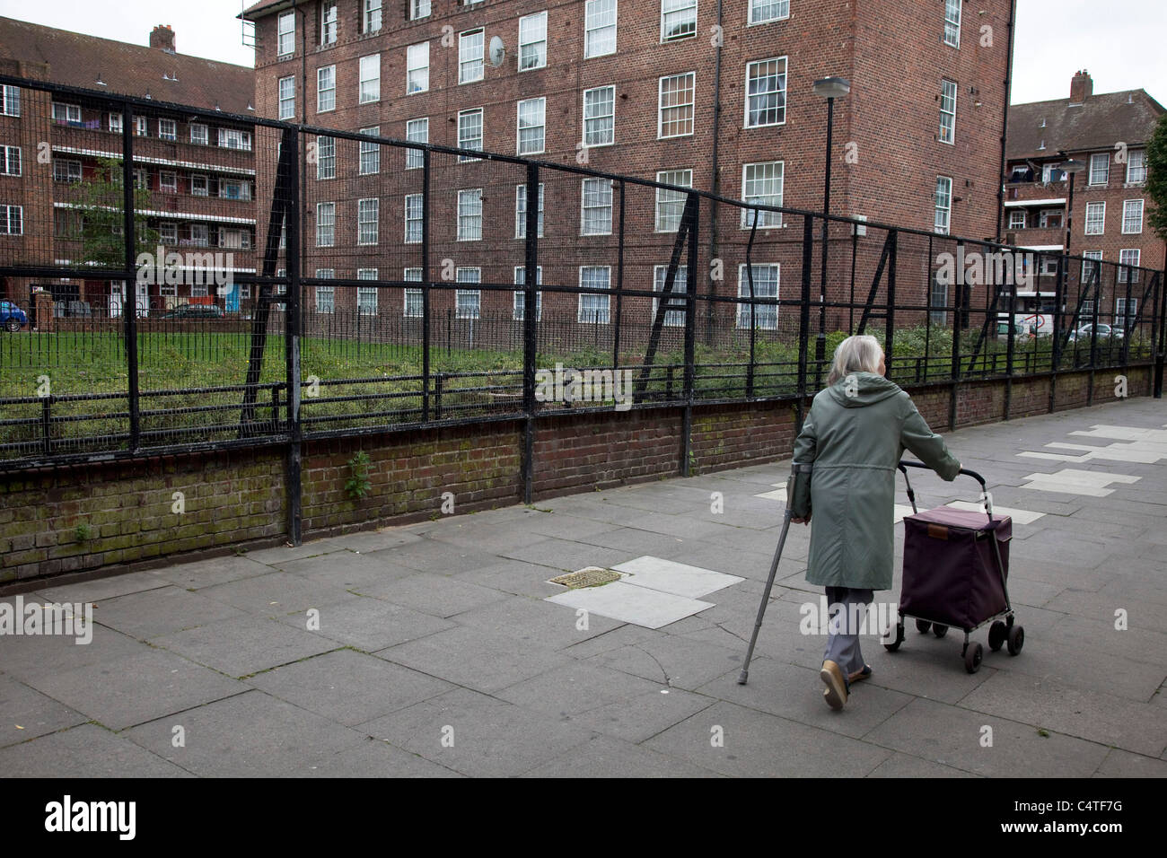 Council flats in Tower Hamlets, East London. A poor, over populated ...