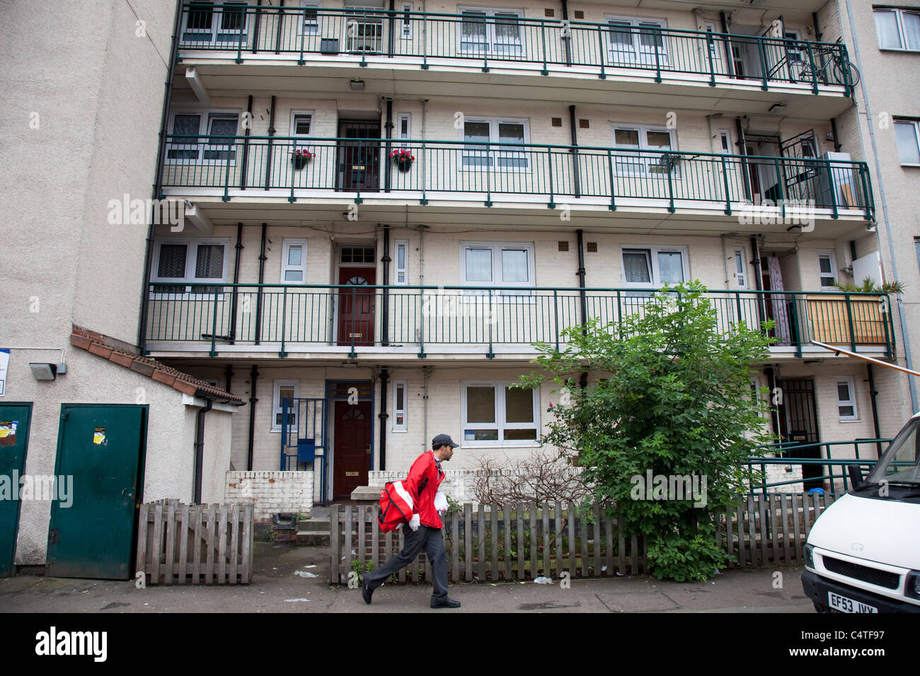 Council flats in Tower Hamlets, East London. A poor, over populated ...