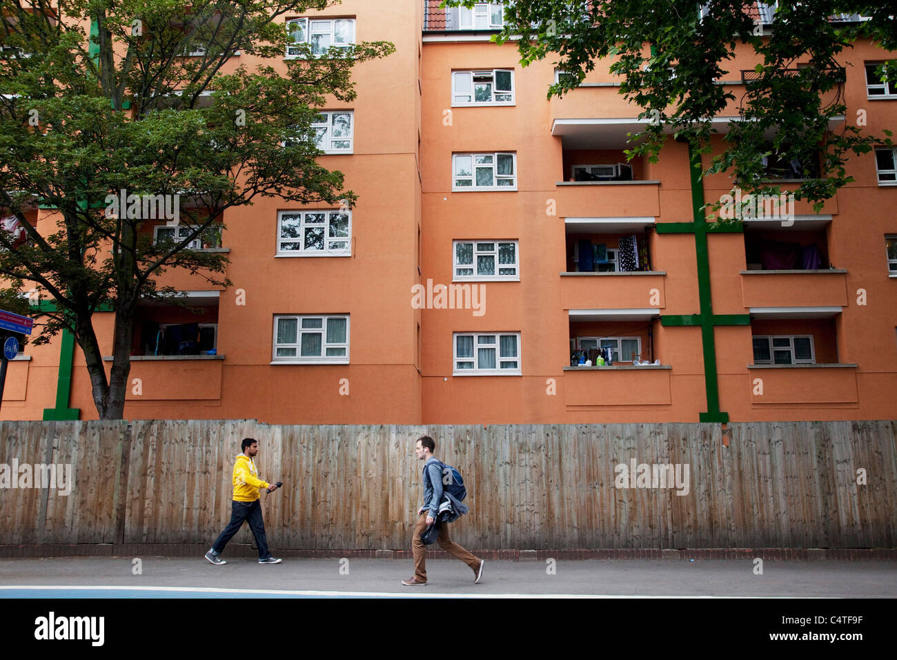 Council flats in Tower Hamlets, East London. A poor, over populated ...
