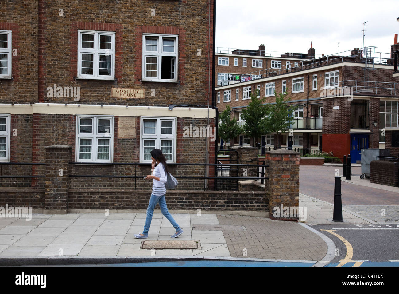 Council flats in Tower Hamlets, East London. A poor, over populated ...