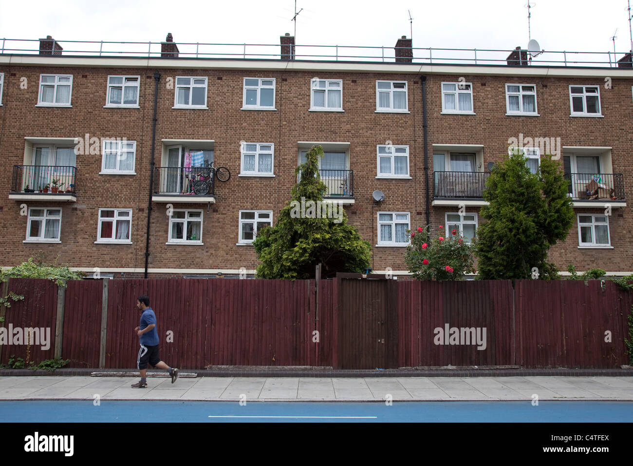 Council flats in Tower Hamlets, East London. A poor, over populated ...