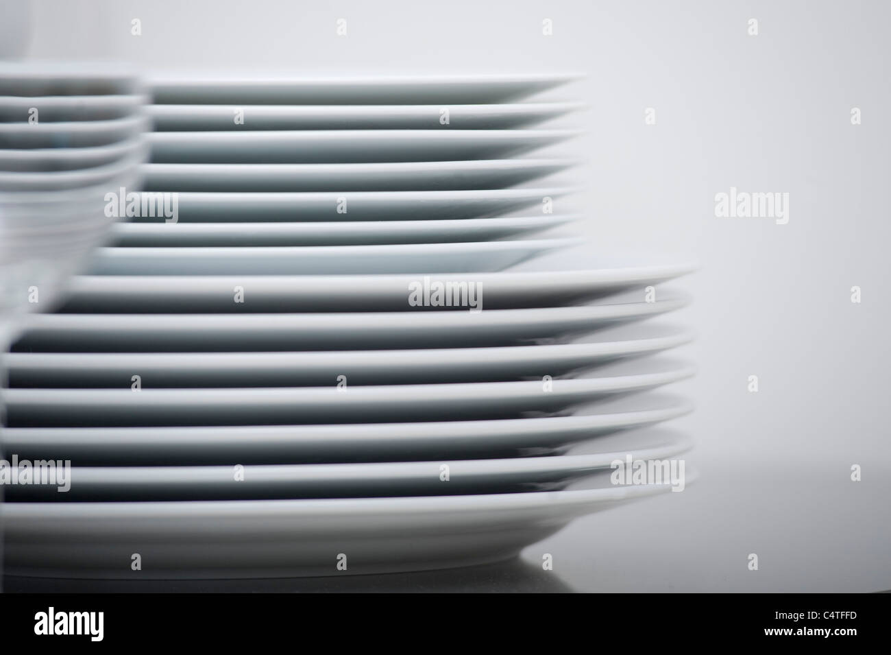 Stack of Plates Stock Photo - Alamy