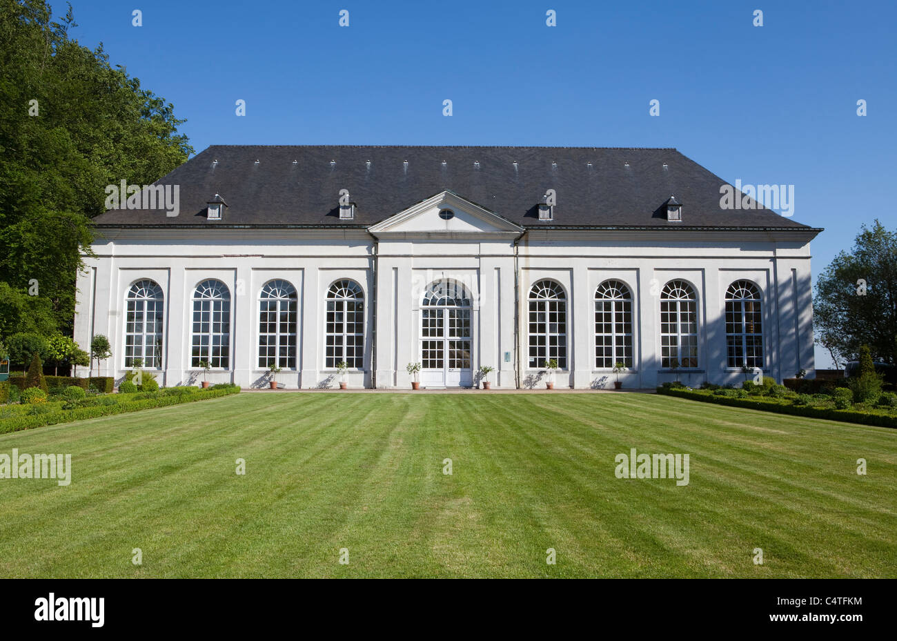 Orangery, Château de Seneffe castle, Seneffe, Hainaut, Wallonia ...