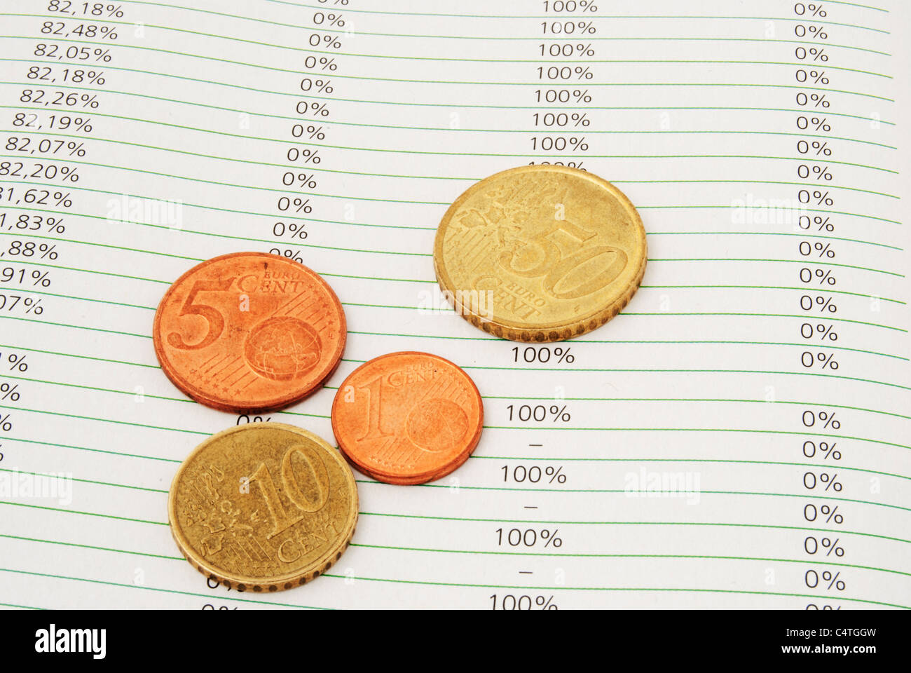 financial chart with euro Stock Photo - Alamy