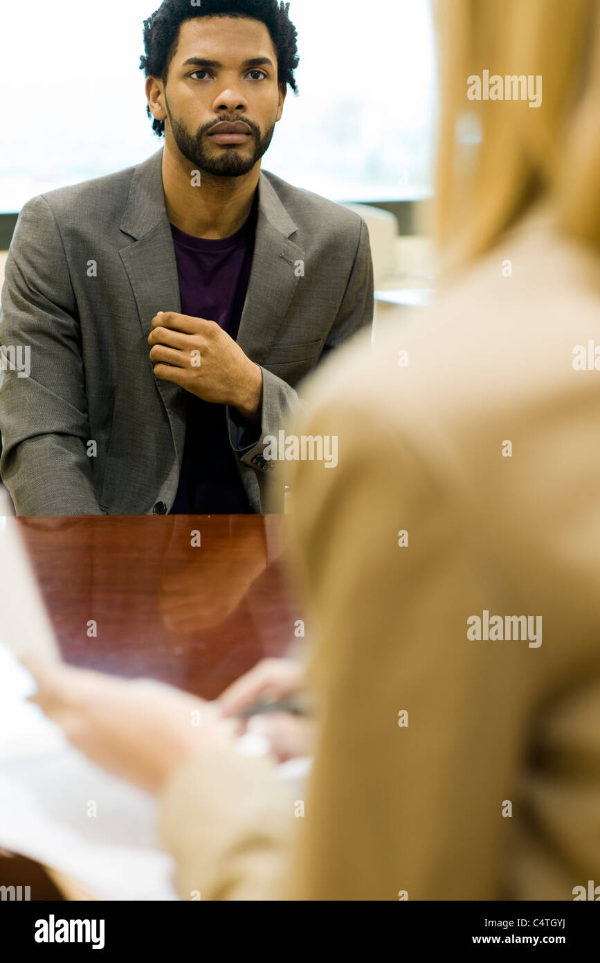Professional man in job interview Stock Photo - Alamy