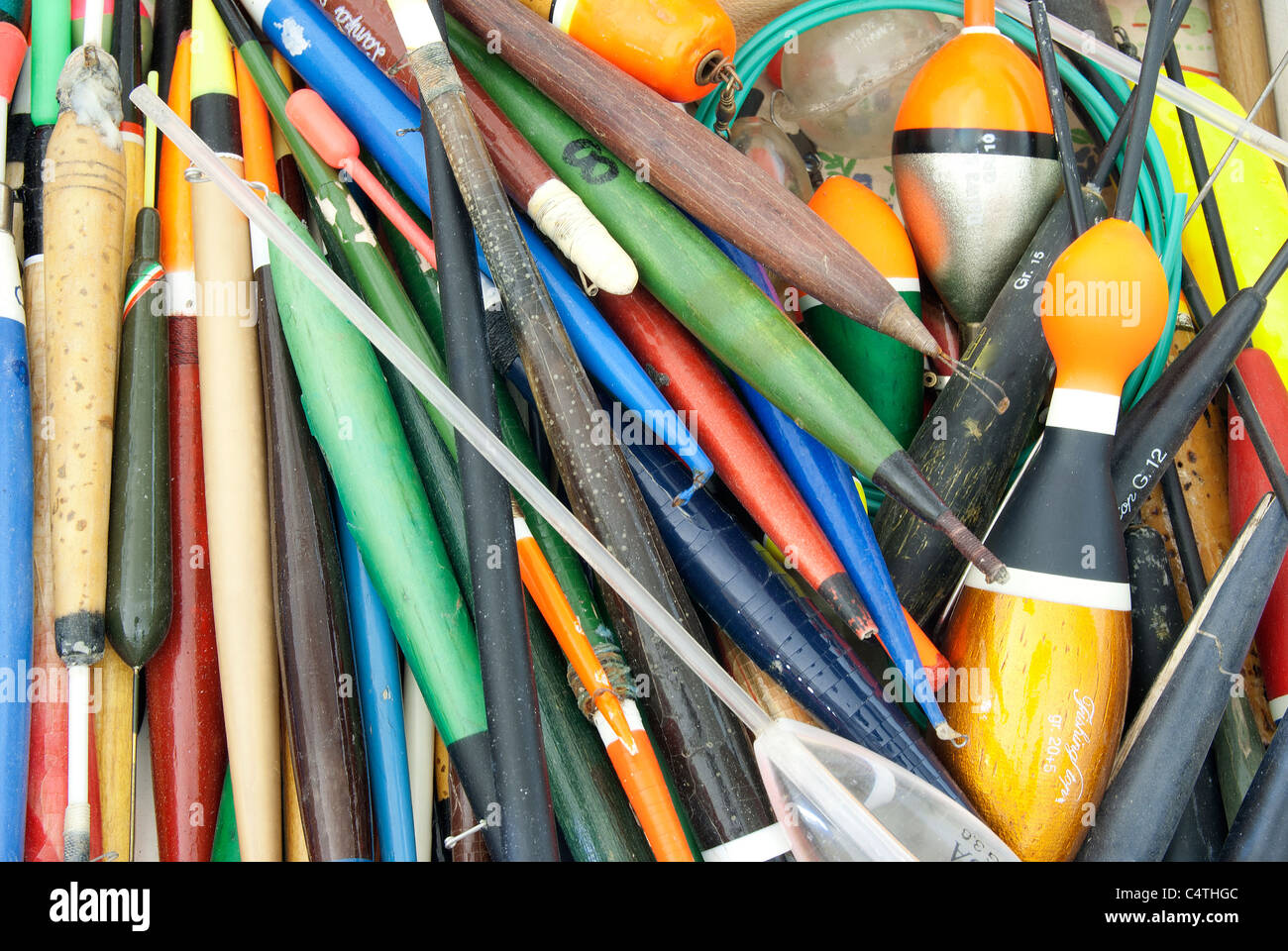 Fishing float on a white background Stock Photo - Alamy