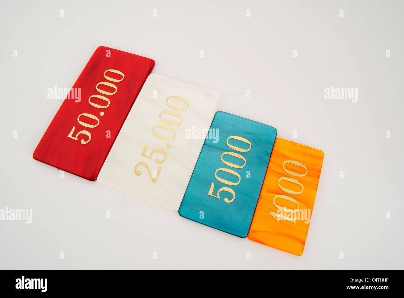 Macro shot different colored stacks of gaming chips Stock Photo - Alamy