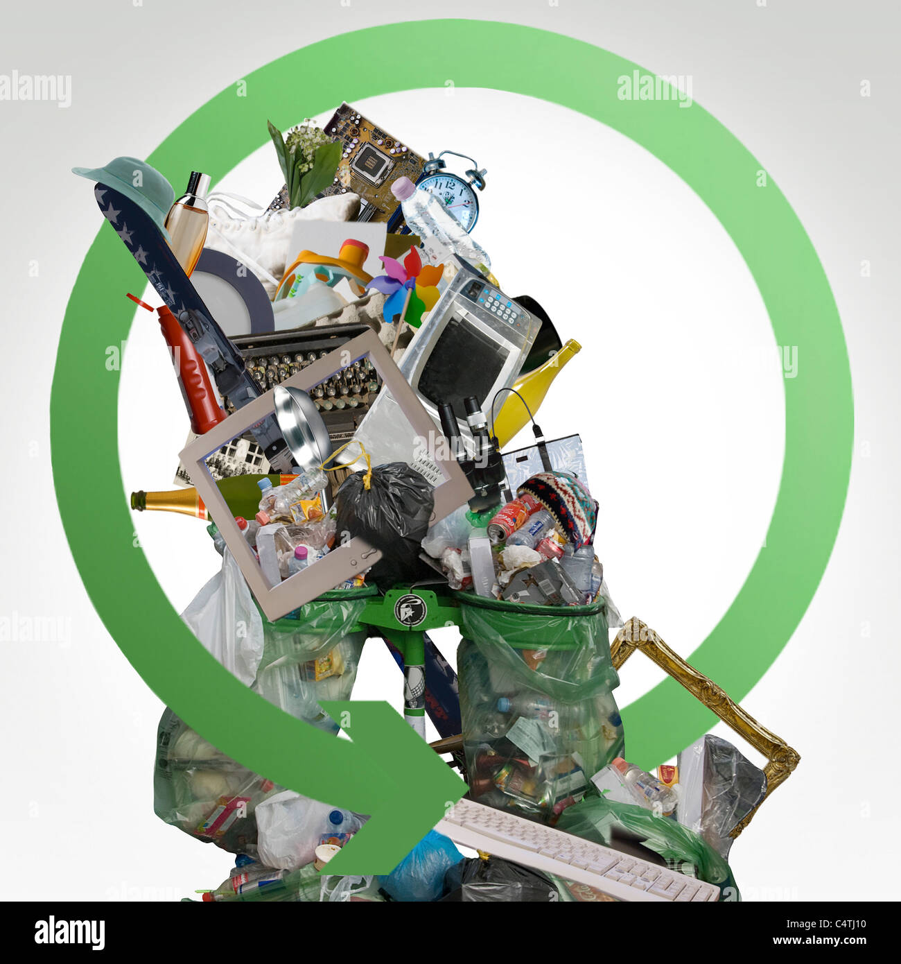 Large lot garbage recycling hi-res stock photography and images - Alamy