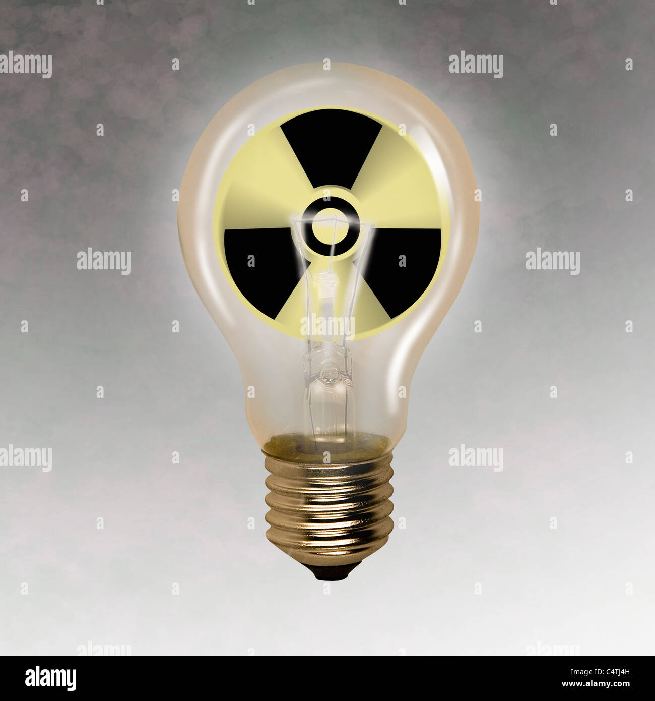 Light bulb with radioactive warning sign Stock Photo - Alamy