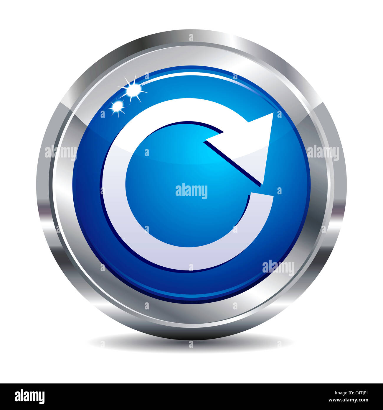 Refresh Recycle Internet button Icon Stock Photo - Alamy