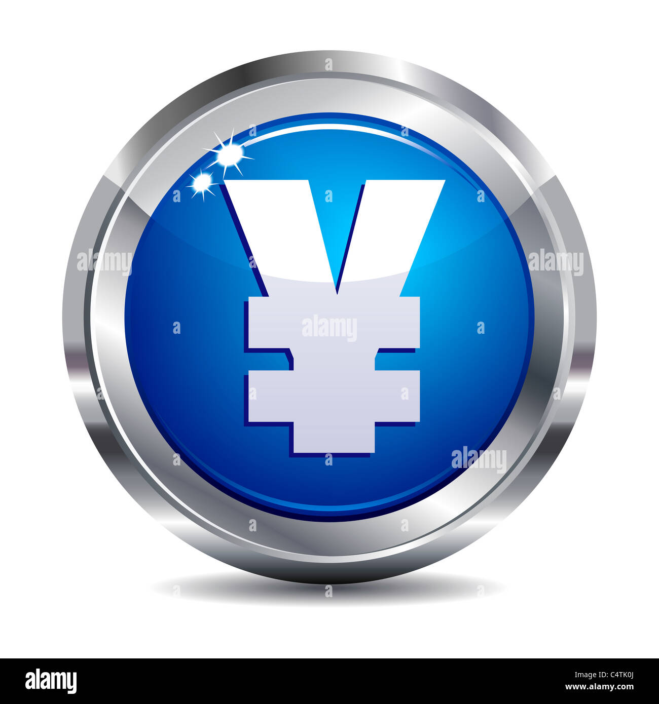 Renminbi, Yuan, Yen, Internet button Icon Stock Photo - Alamy