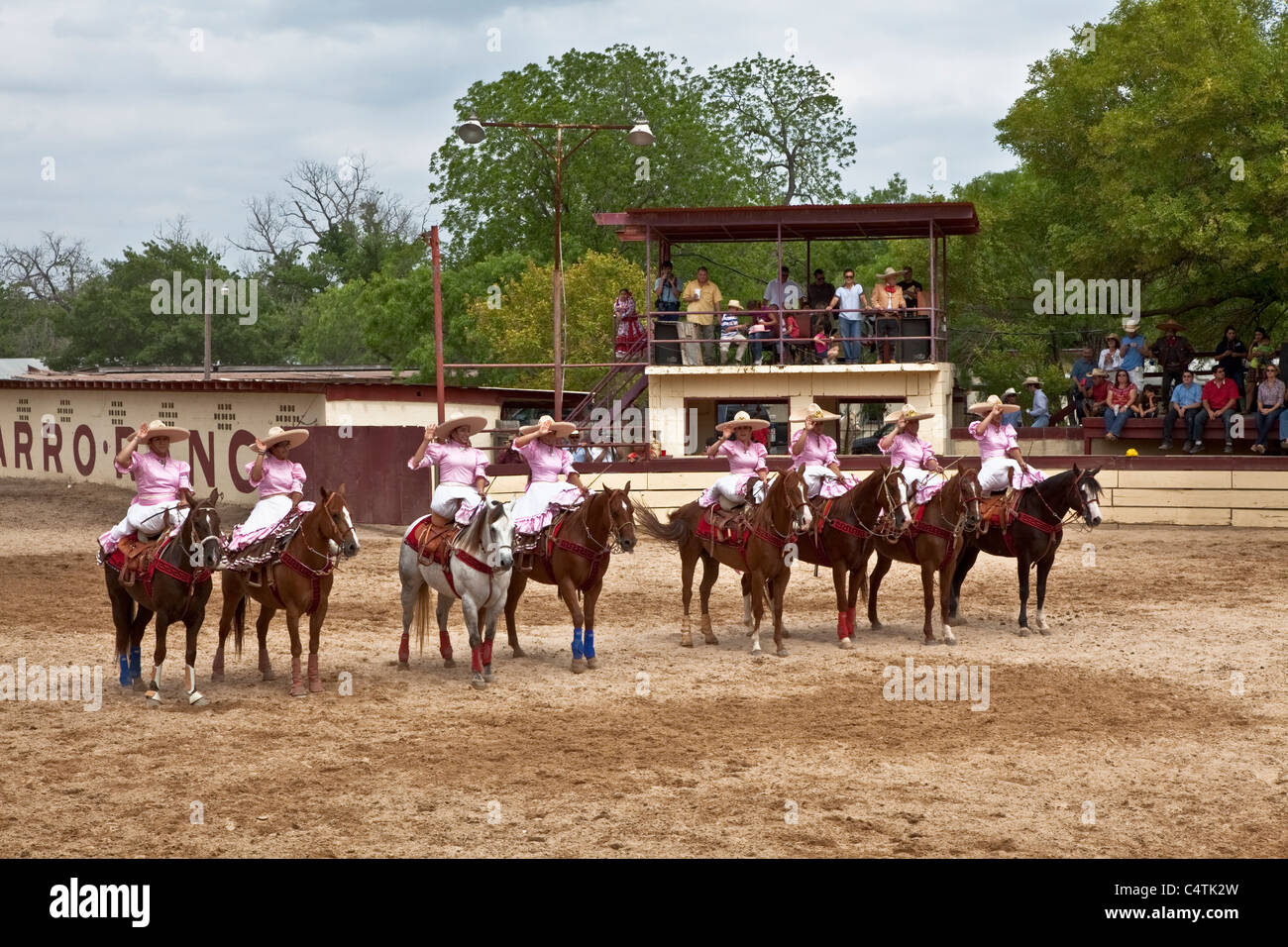 Young Ladies Horse riding Group at Festival. San Antonio, Texas, USA ...