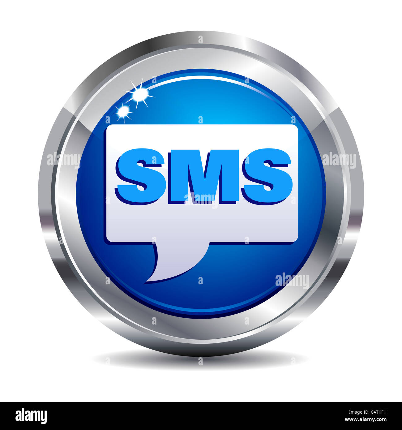 SMS speech bubble Icon Stock Photo - Alamy