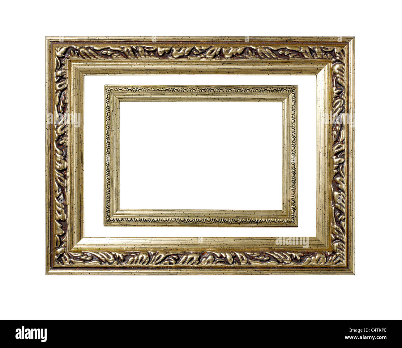 Gold design frames hi-res stock photography and images - Alamy