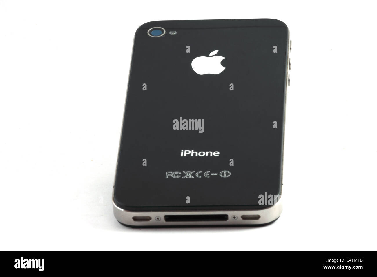 Black Apple iPhone 4 isolated on white background Stock Photo - Alamy