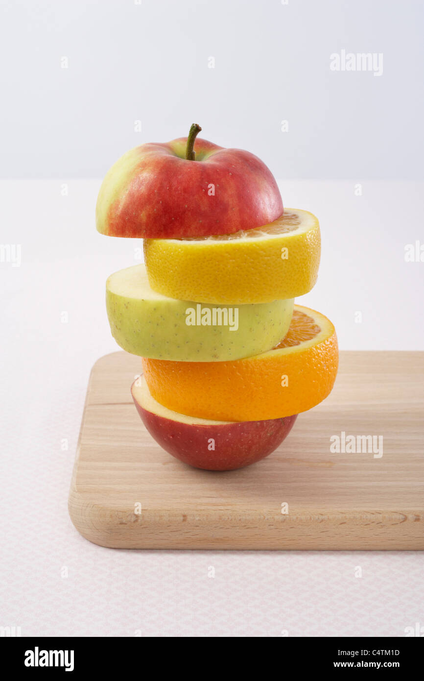 Stacked Fruit Slices Stock Photo - Alamy