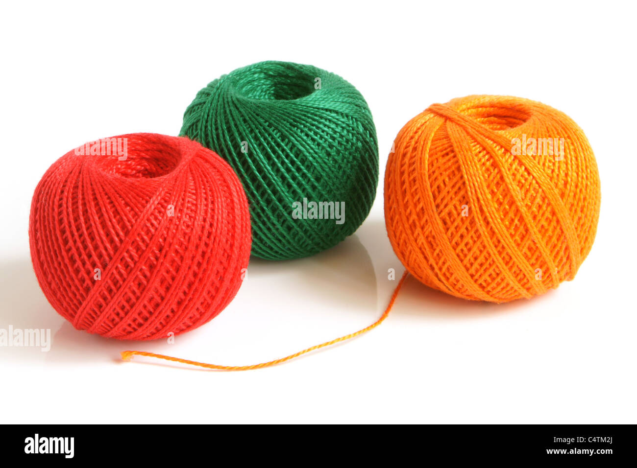 Green woolen threads hi-res stock photography and images - Alamy