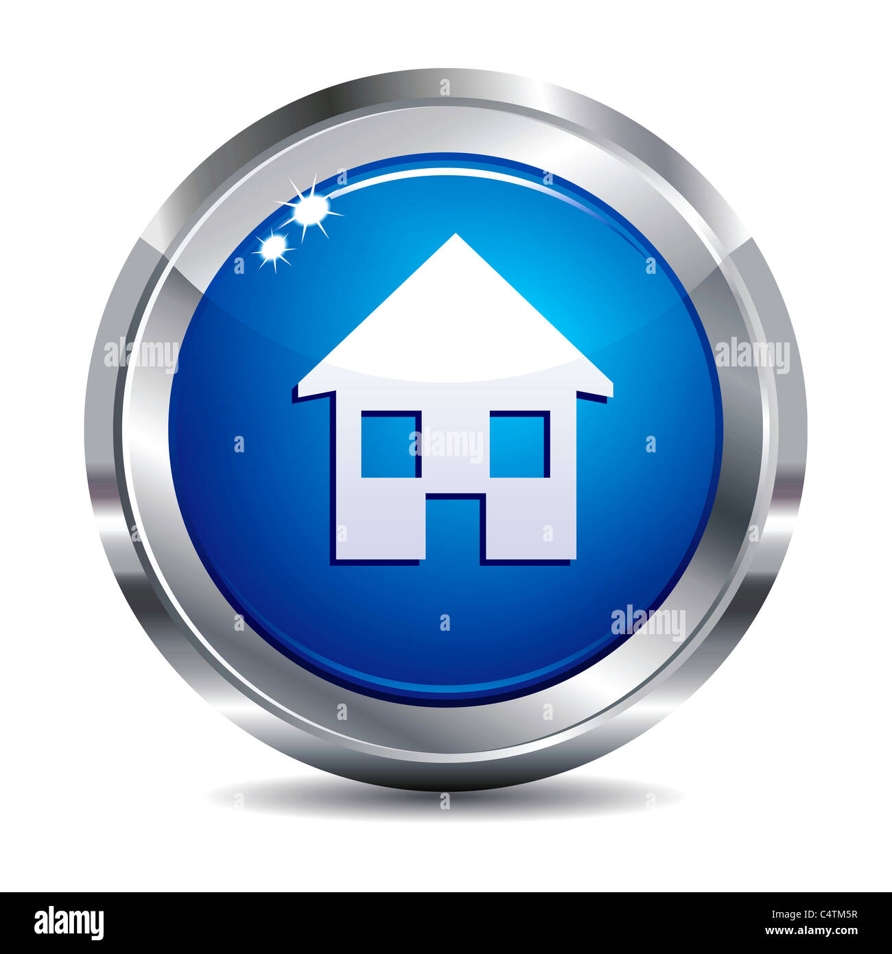 Home Internet button Icon Stock Photo - Alamy