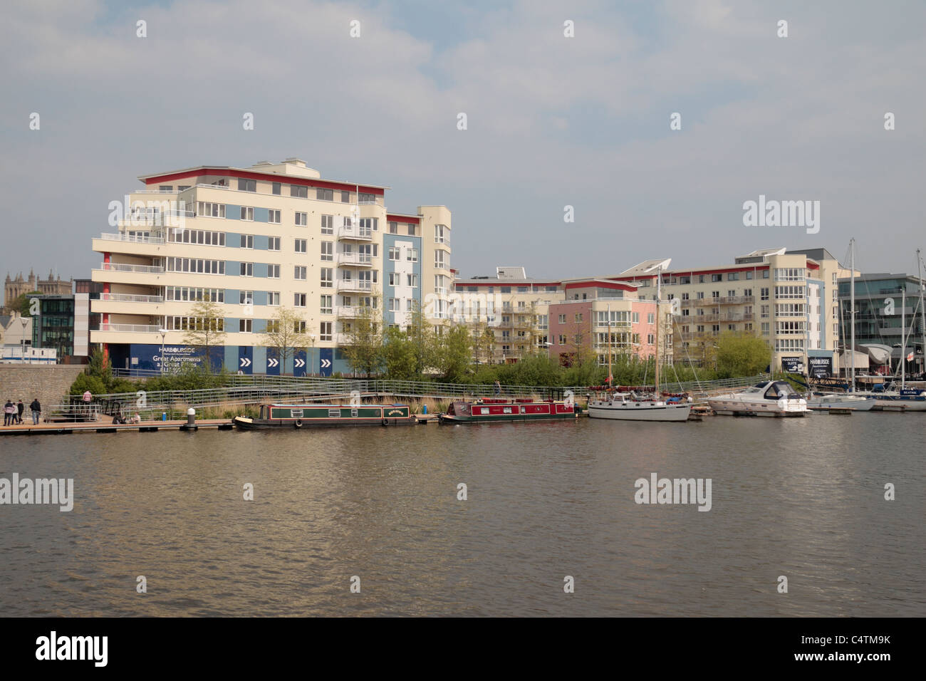 Harbour side properties on The Harbour, Bristol, England Stock Photo ...