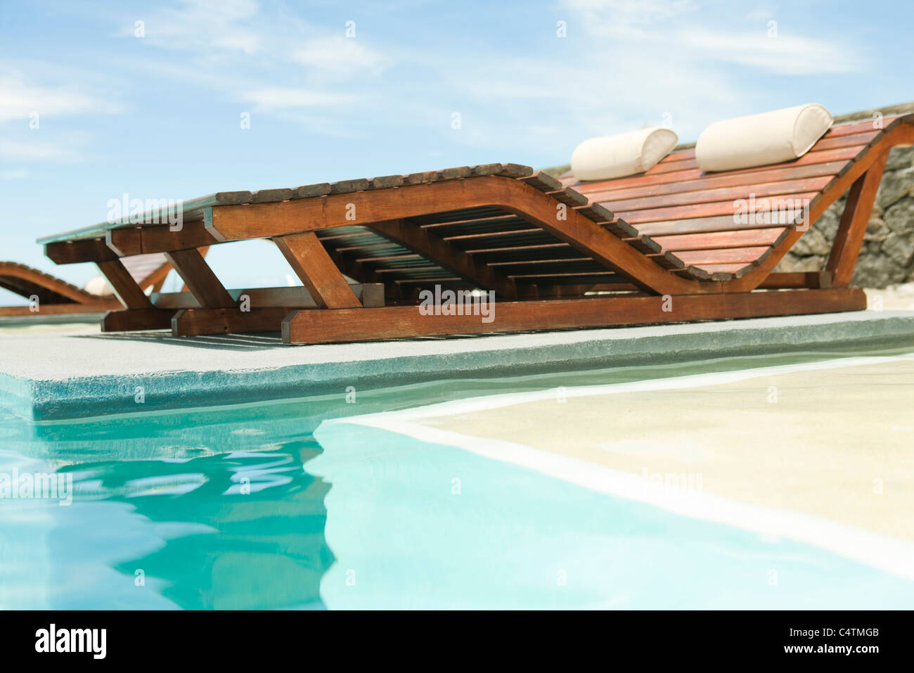 Wooden deck overlooking swimming pool hi-res stock photography and ...