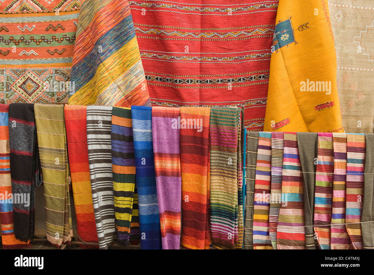 Brightly colored textiles, full frame Stock Photo - Alamy
