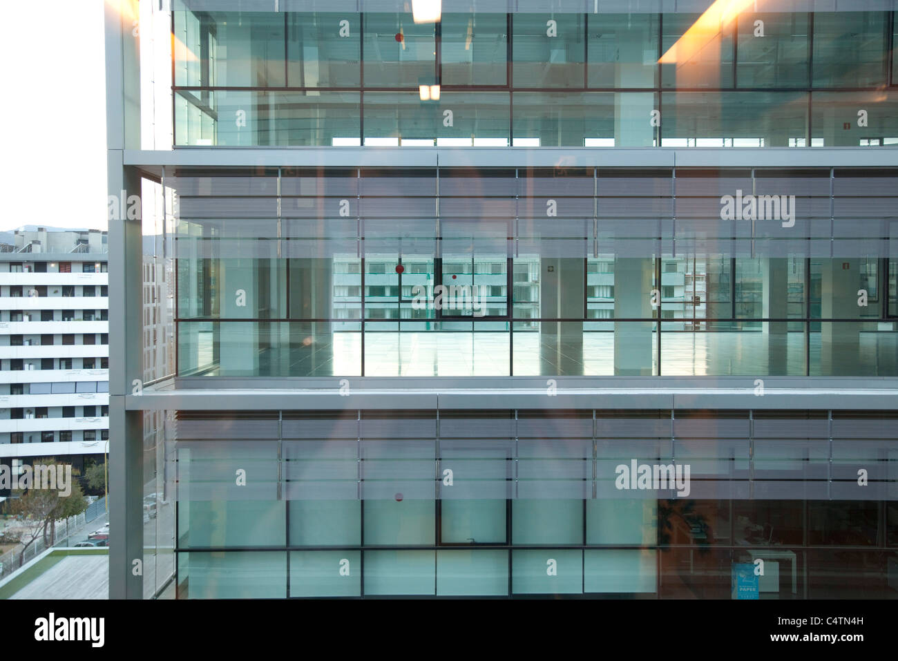 Looking into office building Stock Photo - Alamy