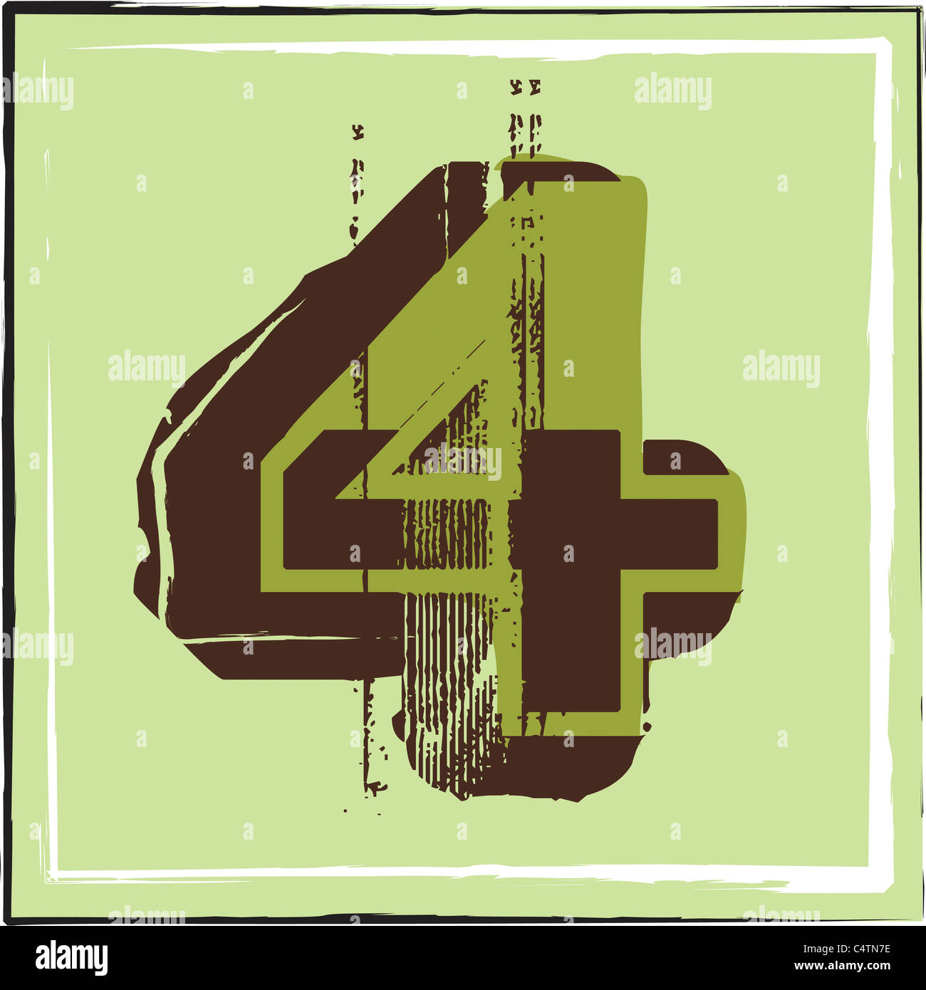 Number 4s hi-res stock photography and images - Alamy