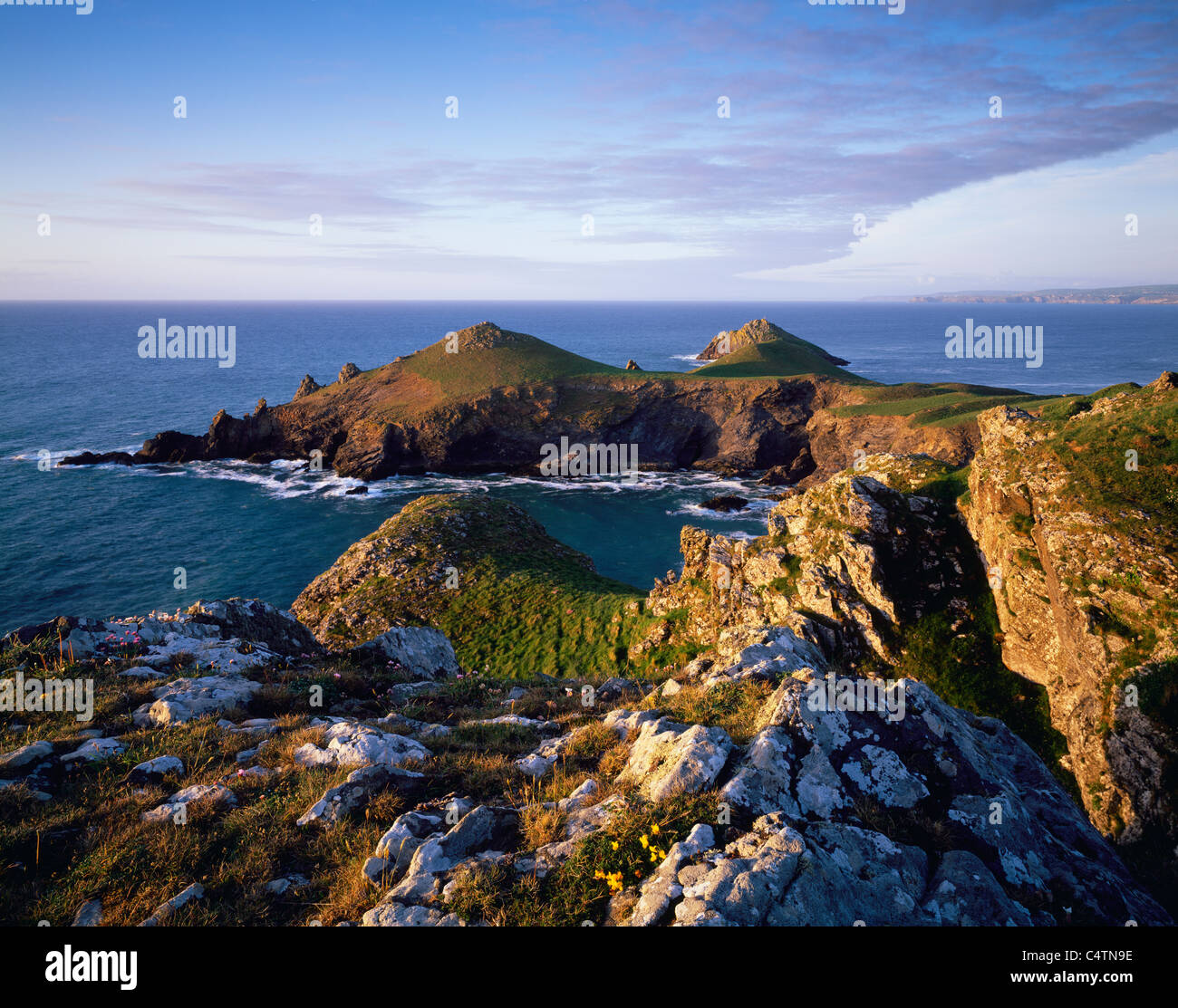 Rumps Point and The Mouls on the Pentire Headland near Polzeath ...