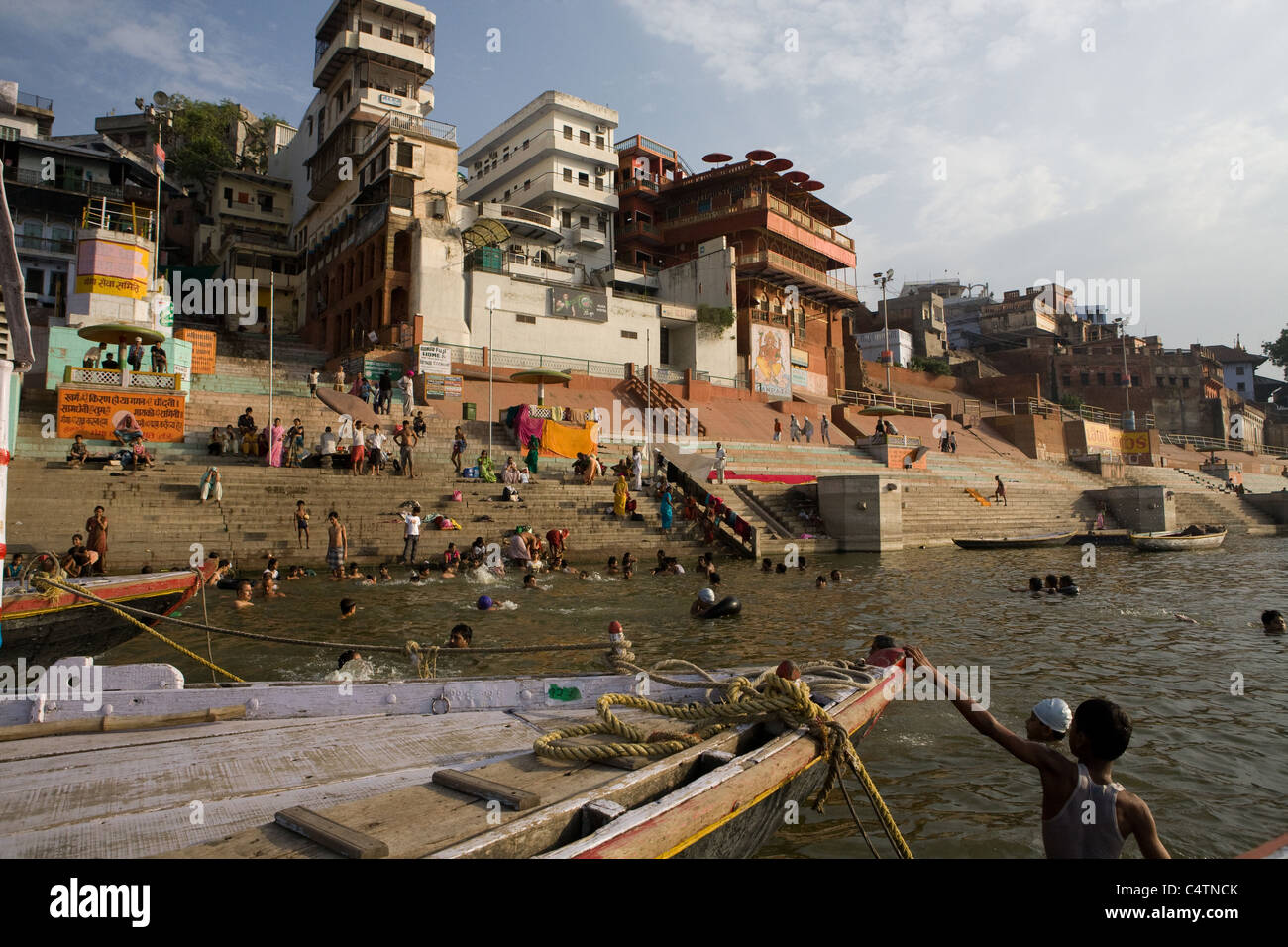 Varanasi (aka Banaras) is situated on the banks of the River Ganges is ...
