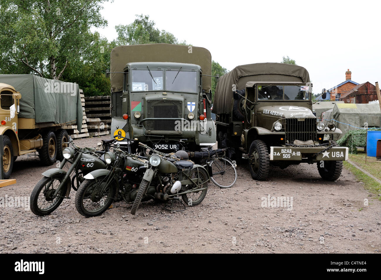 usa war vehicles renactment england uk Stock Photo - Alamy