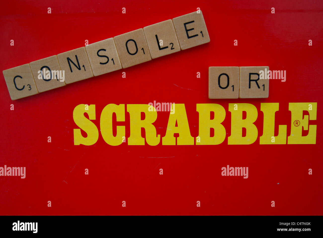 Console or scrabble Stock Photo - Alamy