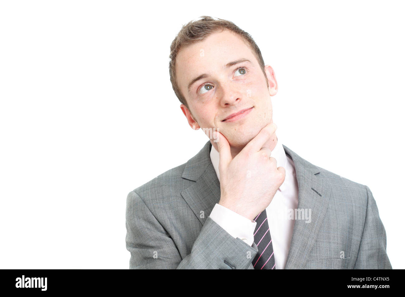 Business man contemplating Stock Photo - Alamy
