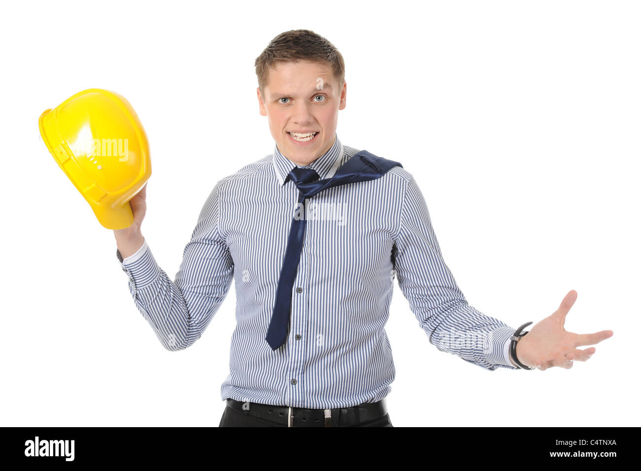 man with construction helmet Stock Photo - Alamy