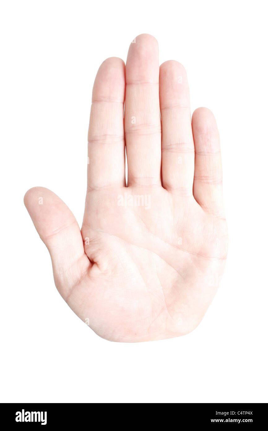 Stop hand up Cut Out Stock Images & Pictures - Alamy