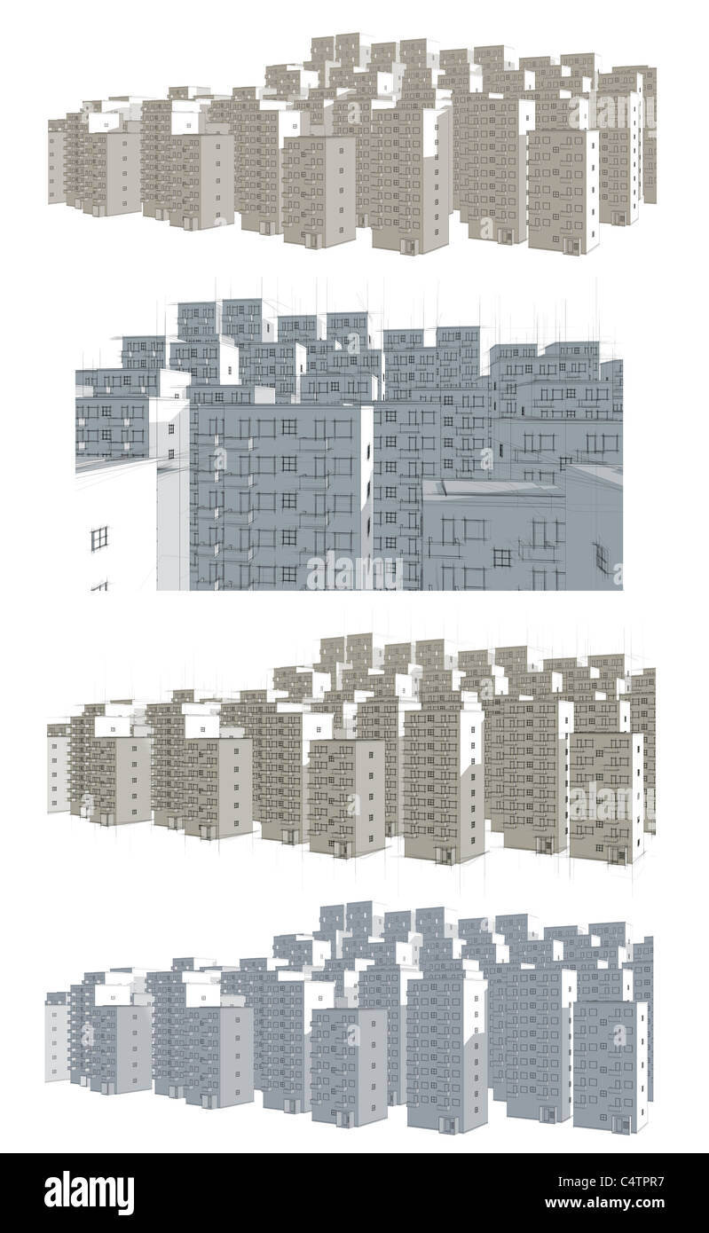 different illustrations of city Stock Photo - Alamy