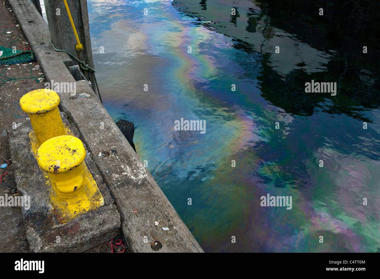oil on sea water Stock Photo - Alamy