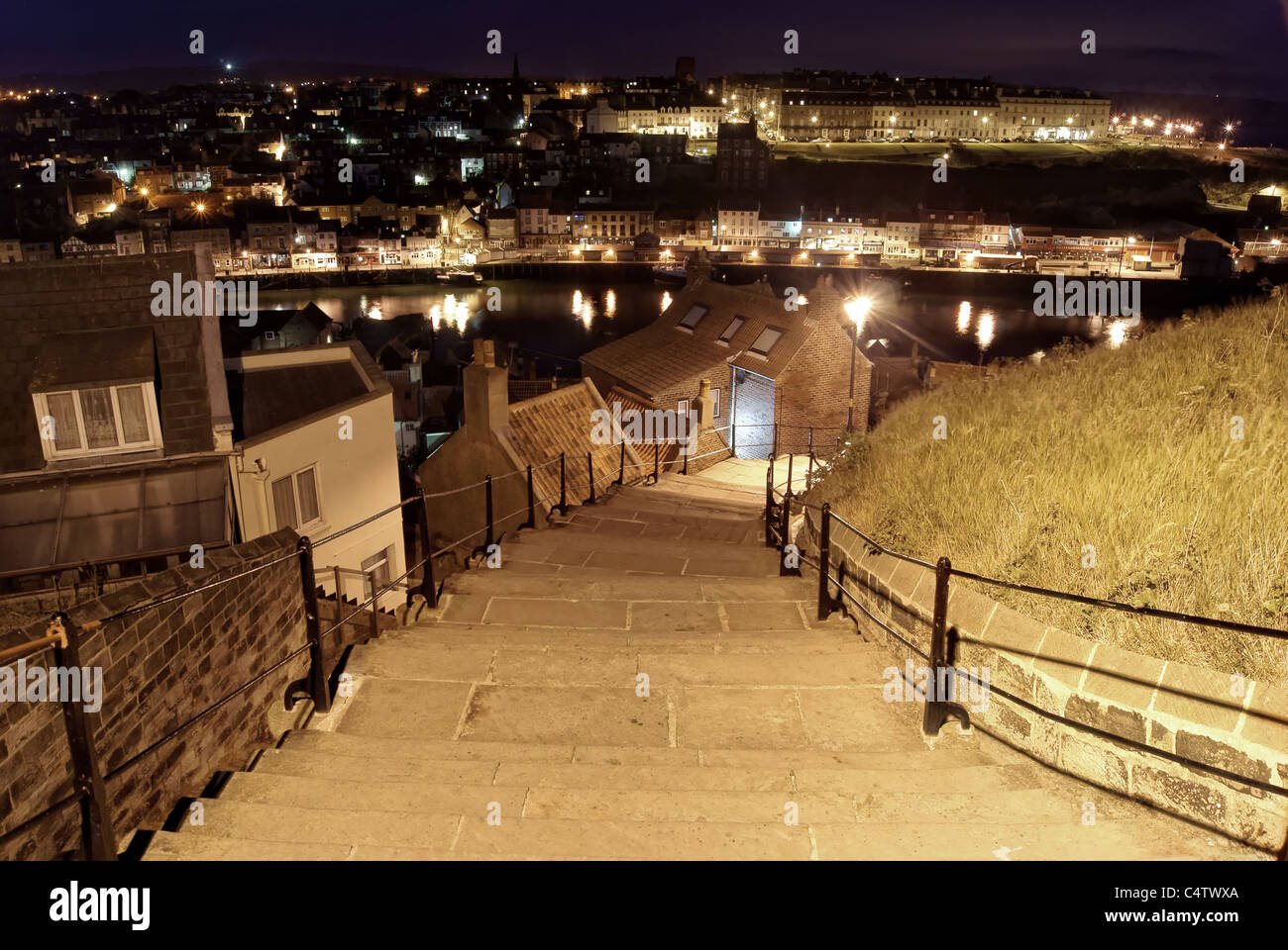 Steps leading up to Whitby Abbey Stock Photo - Alamy