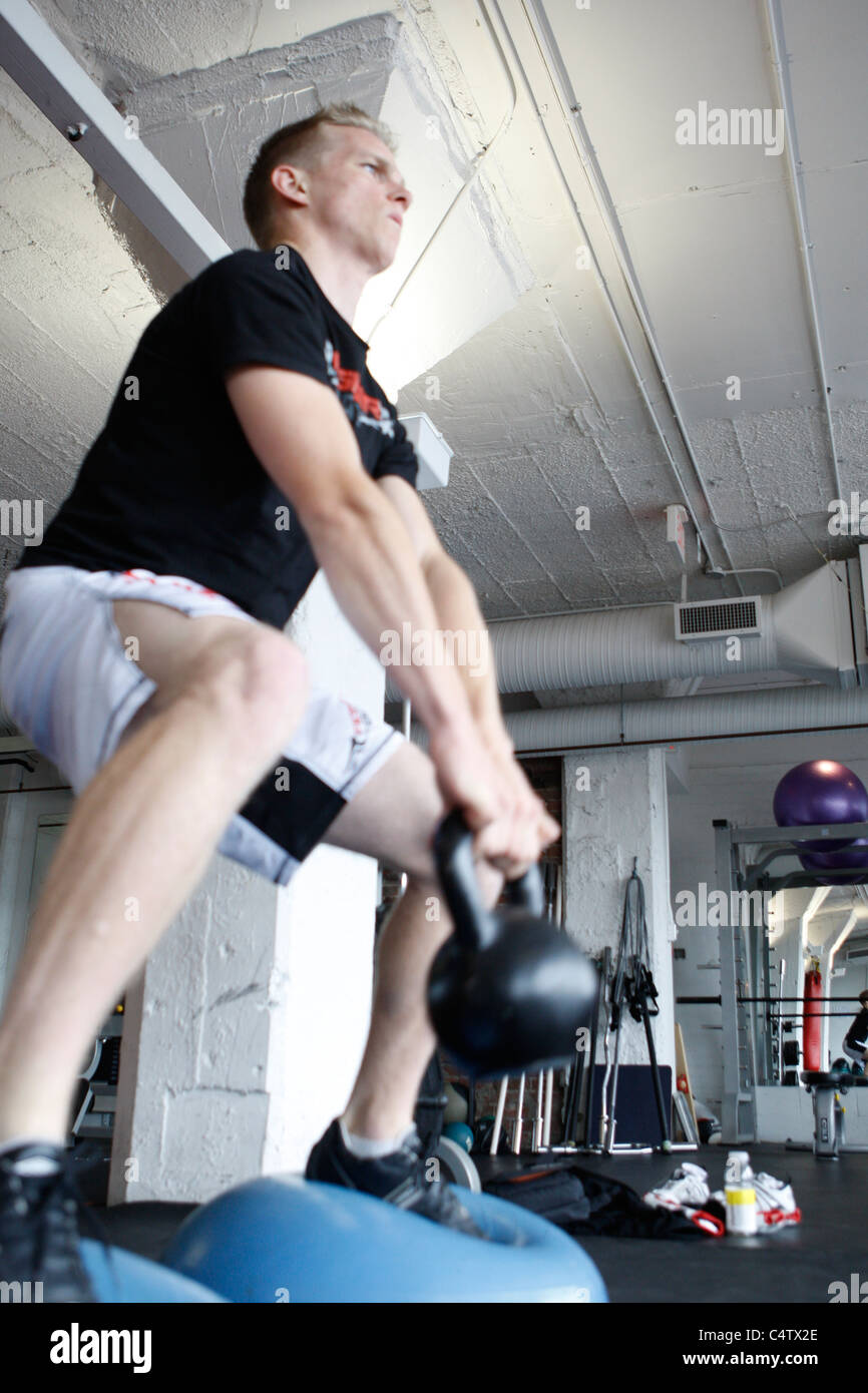 skier training in a gym Stock Photo - Alamy