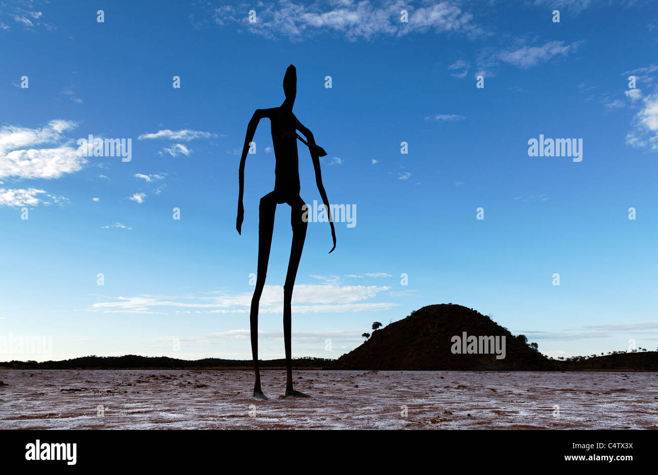 Sculpture by Antony Gormley, Inside Australia exhibition, on Lake ...