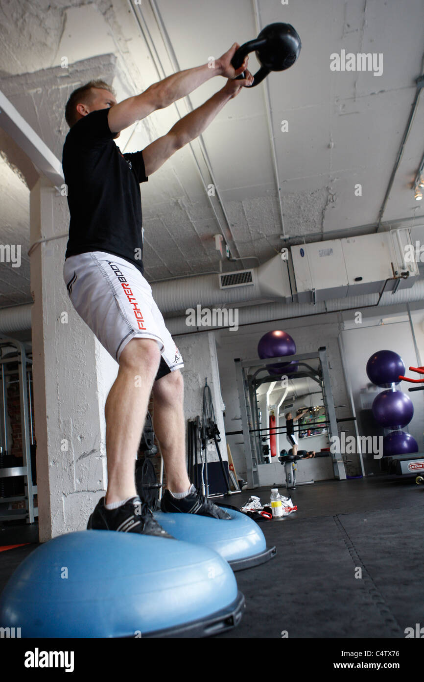 skier training in a gym Stock Photo - Alamy