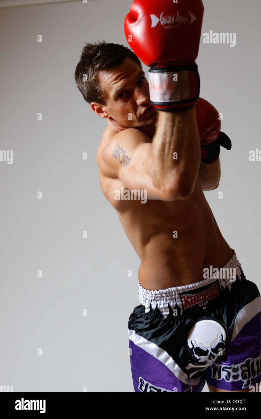 kick boxer training Stock Photo - Alamy